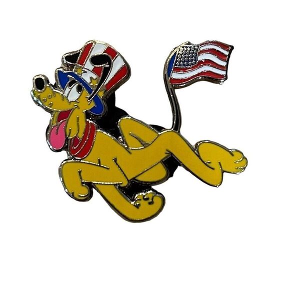 Disney | Jewelry | Disney Pluto Uncle Sam American Flag Fourth Of July ...